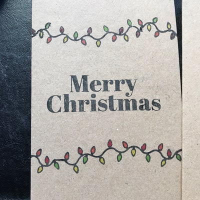 Christmas String of Tree Lights Rubber Stamp Christmas Tree Stamp Fairy ...