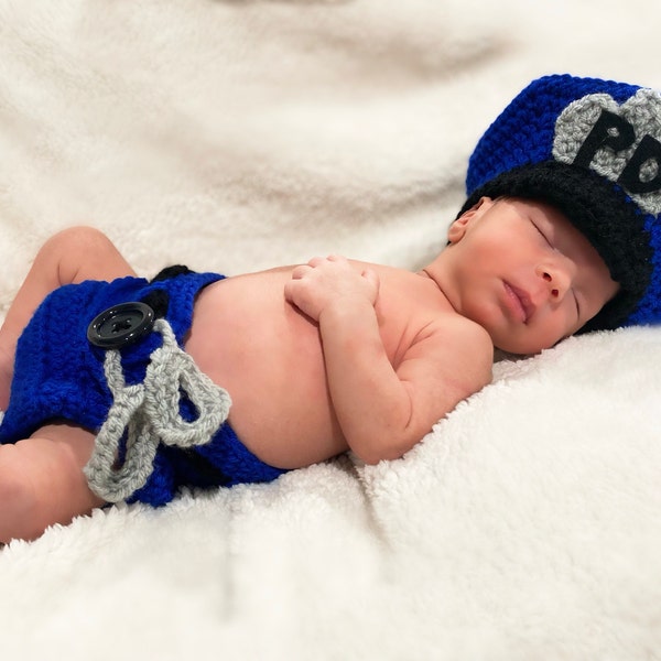 Police Officer Baby Costume- Photo Prop - 0-3 Months! Baby Photoshoot ...
