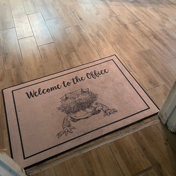 Bearded Dragon Door Mat, Animal Custom Front Doormat, Personalized ...