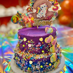 Custom 90s Inspired Leopard Cake Topper pick Your Characters - Etsy