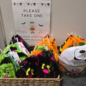 Please Take One Sign Halloween Printable, Out of Candy Sign, Trick or ...