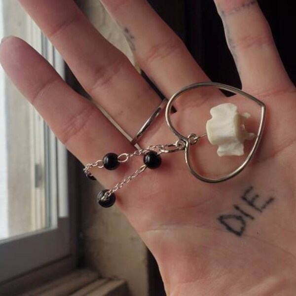Heart and Bone // Hair Clip // Real Bone Hair Clip - Etsy
