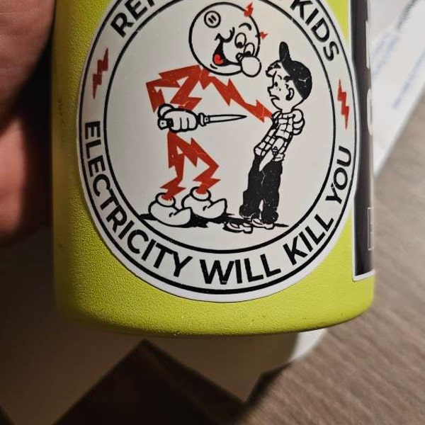 Remember Kids Electricity Will Kill Vintage Waterproof Vinyl Sticker ...