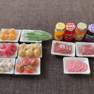 3 Pieces Miniature Pork and Miniature Beef, Miniature Fake Food Made ...