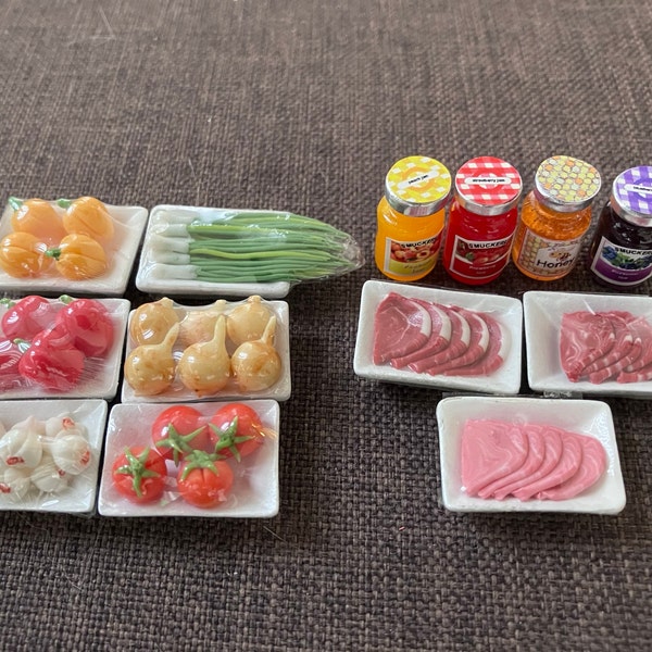 3 Pieces Miniature Pork and Miniature Beef, Miniature Fake Food Made ...