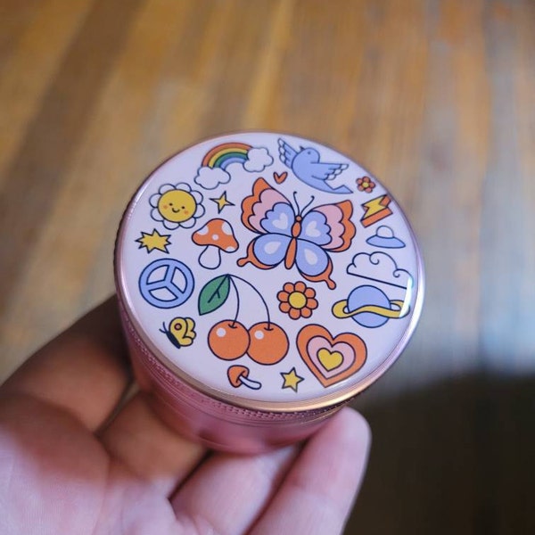 Sun and Moon Grinder, Flowers Herb Grinder, Pretty Herb Grinder - Etsy