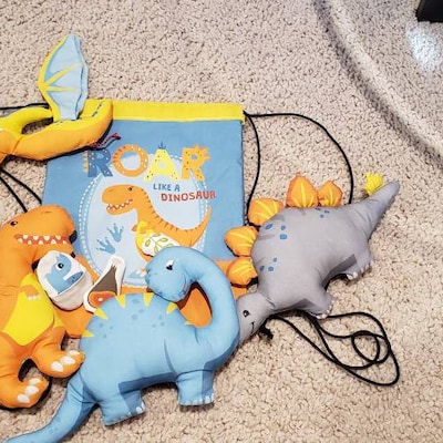 Cut and Sew Dinosaur Fabric Panel DINO FRIENDS Fabric Cut and Sew ...