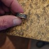 Peen Hammered Steel Ring - Silver 5mm Surgical Stainless Wedding Band ...