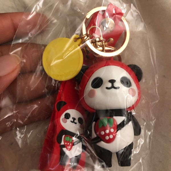 Panda Keychain / Super Cute Baby Panda Tassle Keychain / Japanese ...