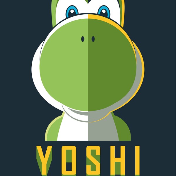 Yoshi Poster Print for Gaming Room, Office or Kids Room, A3, A4, A5 ...