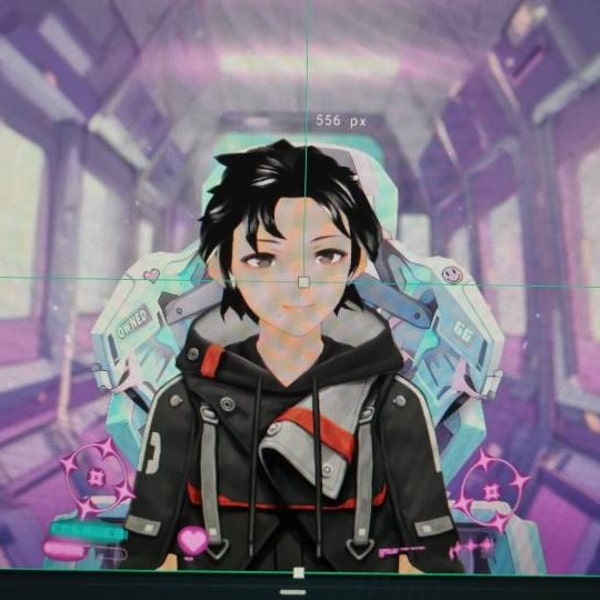 Animated Vtuber Background for Twitch, Angelic Blue and Gold Bedroom ...