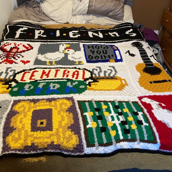 Friends Themed Graphgan **DIGITAL CROCHET PATTERN** - Etsy
