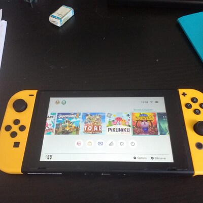 New Nintendo Switch Custom Caution Yellow Joycons and - Etsy