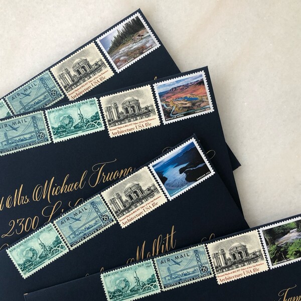 TEN 25c San Francisco Airmail Stamps | Vintage Unused Postage Stamps ...