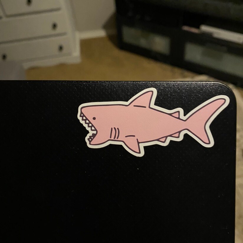 Pink Shark Sticker