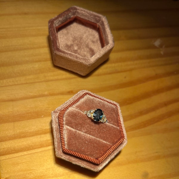 9 Colors- Velvet Ring Box, Engagement Ring Box Double and Single Slot ...