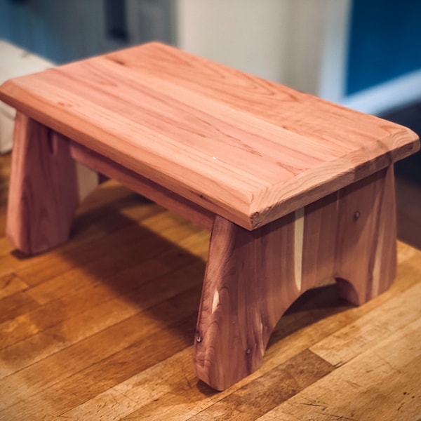 Hand Crafted ALL Cedar Wood Step Stool Amish Made in USA - Etsy