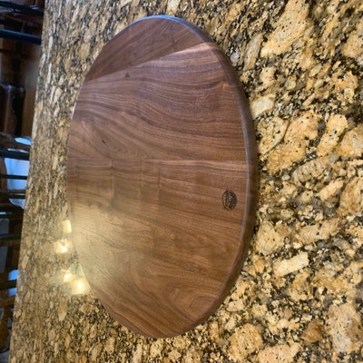 Extra Large Round Wood Tray / Black Walnut / Circle Coffee - Etsy