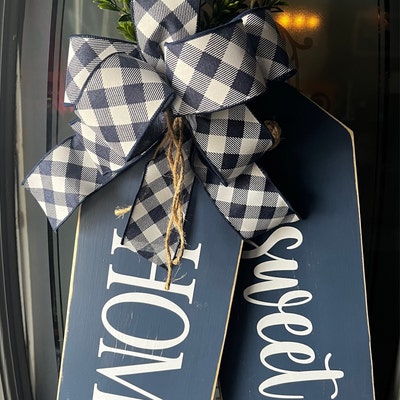 Welcome, Large Wooden Door Sign, Door Hanger, Farmhouse, Door Decor ...