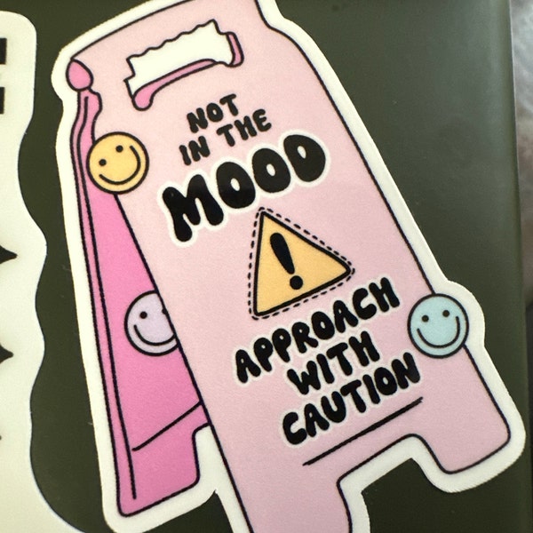 Not in the Mood Throwback Waterproof Sticker Decal/millennial 90s ...