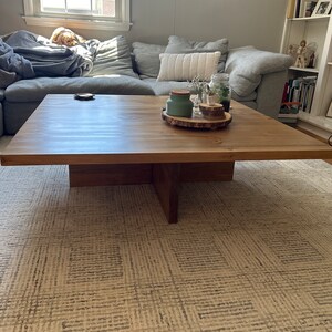 2-level Round White Oak Coffee Table With Y Base - Etsy