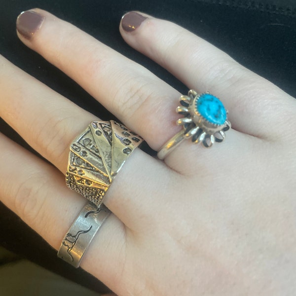 Western Stamped Playing Cards Cuff Ring , Cowgirl Jewelry - Etsy