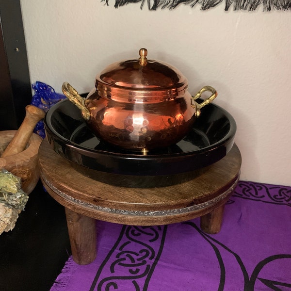 Small Witch Cauldron, Copper Cauldron, Cauldron With Lid, Footed ...