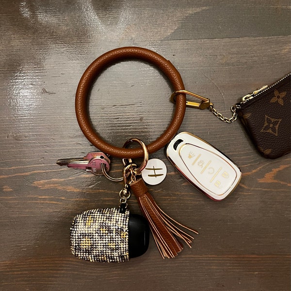Wristlet Keychain / Personalized Key Ring Bangle / Bracelet Keychain - Etsy