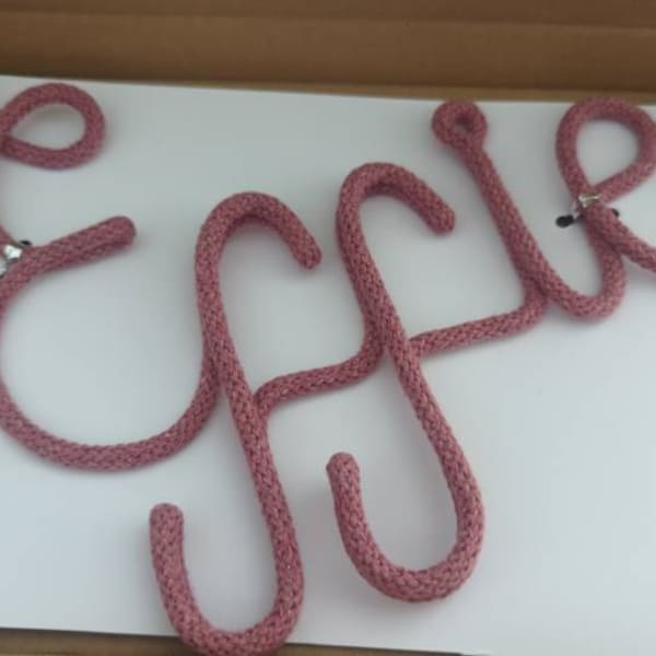 Personalised Knitted Wire/ Plain Wire Signs - Etsy UK
