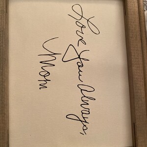 Original Handwriting Gift Custom Handwriting Canvas Sign Personalized ...