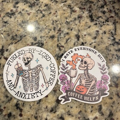 Dead Inside Still Cute Horror Grim Reaper Adorable Pastel Goth Sticker ...