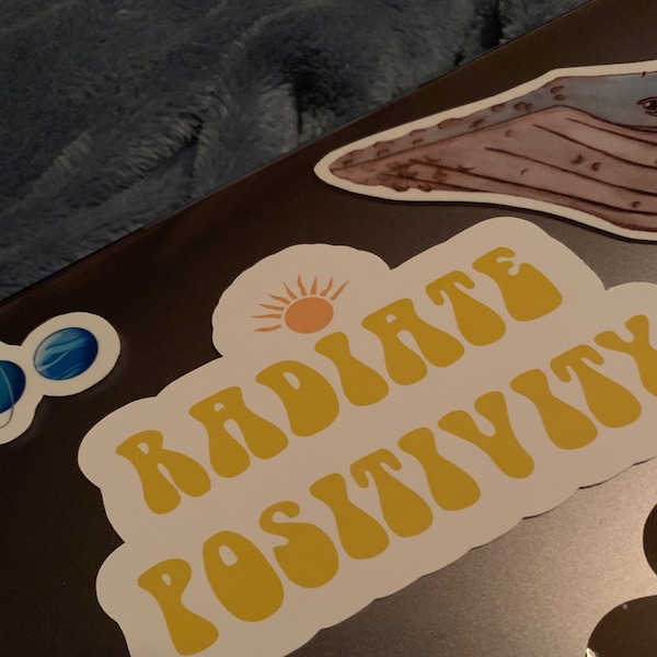 Radiate Positivity Sticker - Positivity Sticker - Cute Stickers ...