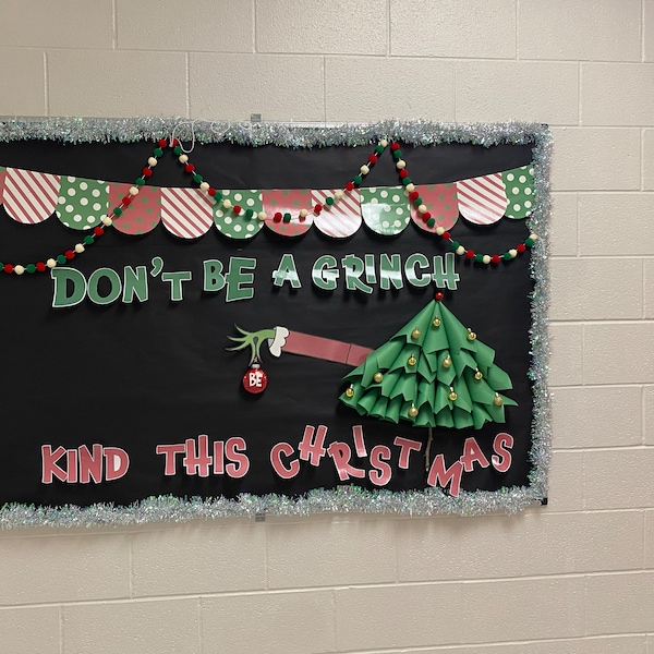 Grinch Bulletin Board Kit || Christmas Bulletin Boards Digital ...