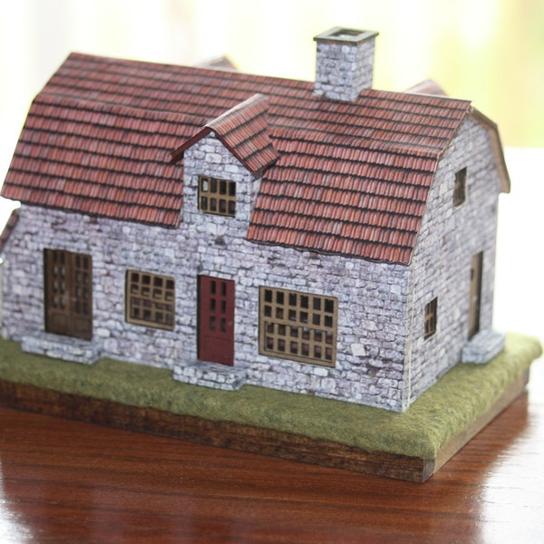 1:48th Sandy Cove Cottage Quarter Scale Wood Miniature Kit Model ...