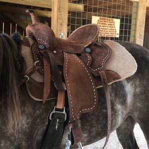 Premium Leather Western Strip Down Barrel Racing Horse Saddle With ...