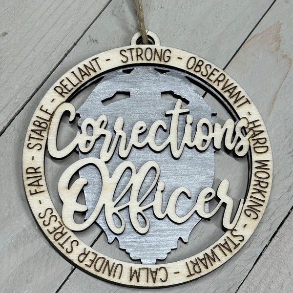 Corrections Officer Svg, Thin Grey Line Ornament for Corrections/jail ...