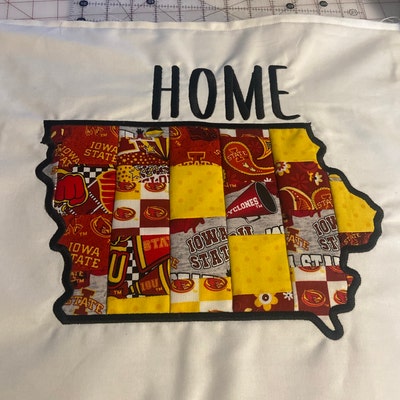 Iowa State Applique Embroidery Design. Machine Embroidery Design. Iowa ...