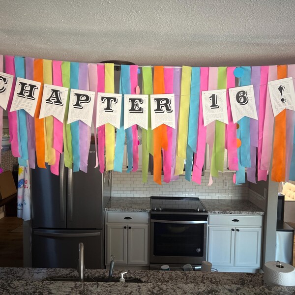 Birthday Banner, Bookish Party Decor, Bookworm Gift, Book Themed, Book ...