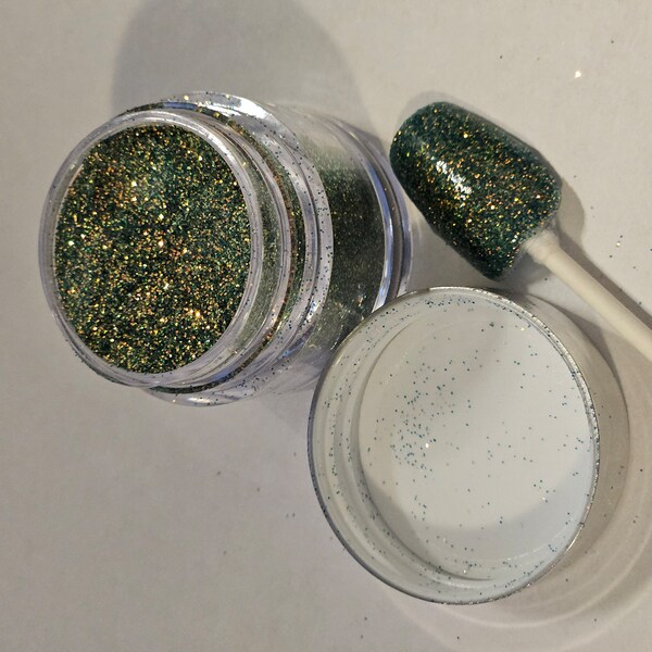 Basilisk- Dip Powder, Dip Powder for Nails, Acrylic, Iridescent, Green ...