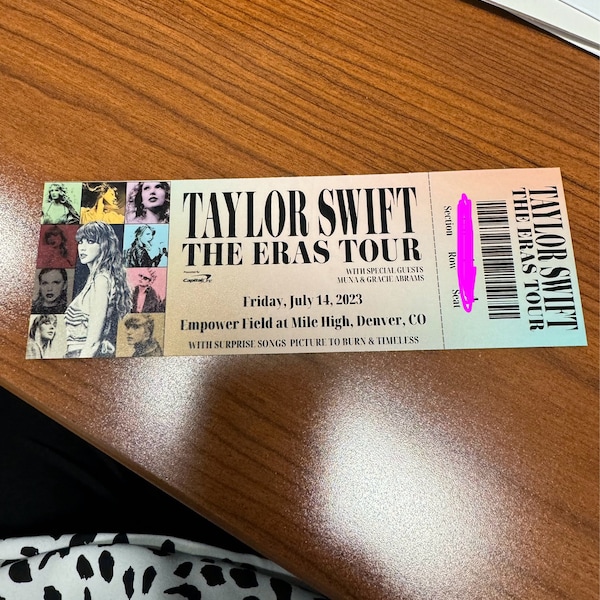 Custom Concert Tickets | Event Tickets | Tour Ticket Physical ...