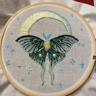 Luna Moth Embroidery Pattern PDF / Digital Hand Embroidery Pattern ...