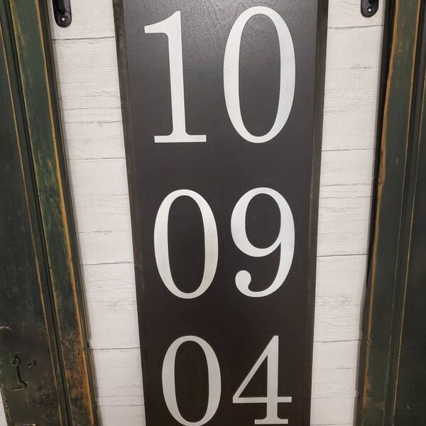 ANNIVERSARY DATE 1X3 Sign Farmhouse Bedroom Wall Decor Wedding Sign ...