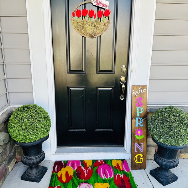 Reversible Porch Sign | Spring Porch Sign | Summer Porch Sign | Spring ...