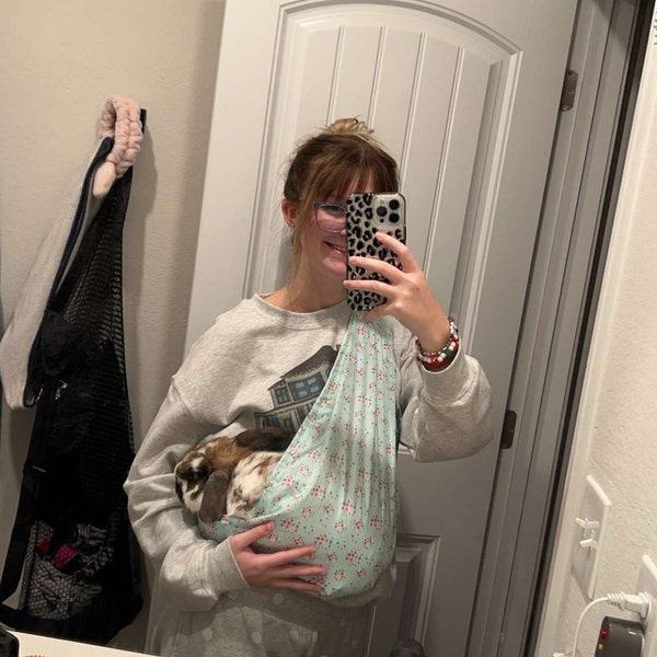 Bunny Sling Carrier | Carry Your House Rabbit | Soft Crossbody Pouch ...