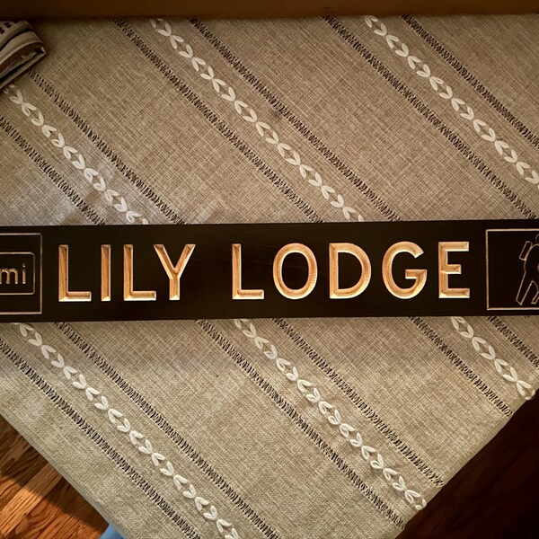 CUSTOM Hiker Trail Hiking Trail Sign Routed Carved Sign Dark Brown With ...