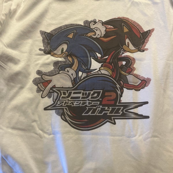 Hedgehog Japanese Shirt, Sonic Adventure 2, Dreamcast Japanese ...