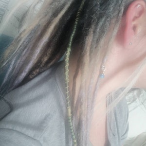 Band for Wrapping Dreads Braids Yarn Beard Jewelry Lace-up Silk Leather ...