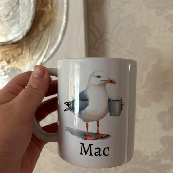 Ocean Puffin Ceramic Mug, Atlantic Puffing Mug, 11oz Stained Glass ...