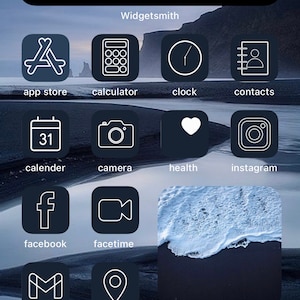 Ios 14 Beach App Icons Blue Beach Pack Icons Aesthetic Line - Etsy