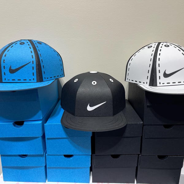 Mini Baseball Cap Box SVG Template: Cricut & Silhouette Cut Files ...